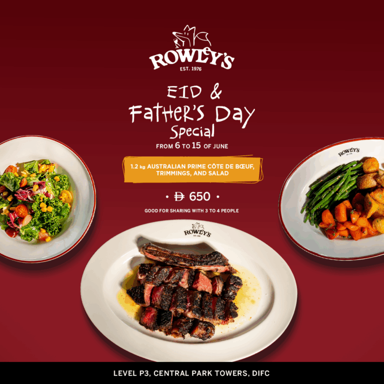 Rowley’s Steakhouse Dubai | Steakhouse Near Me with Burj Khalifa Views