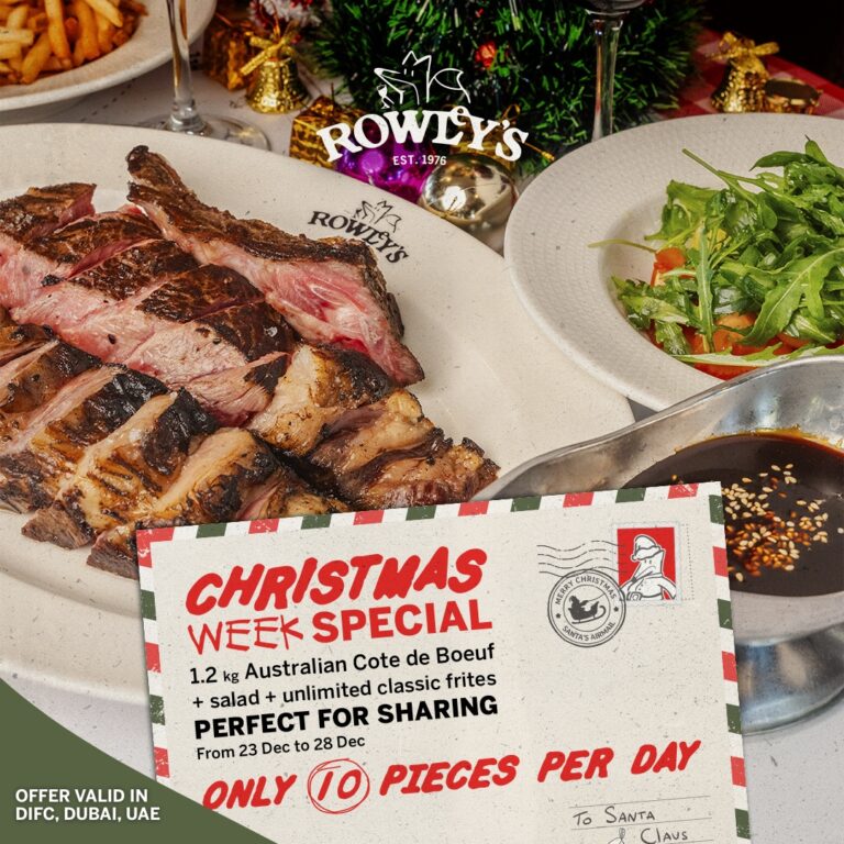Rowley’s Steakhouse Dubai | Steakhouse Near Me with Burj Khalifa Views